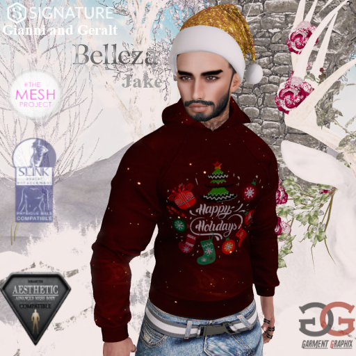Second Life Marketplace Gg Happy Holidays Hoodie